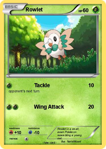 Pokémon Rowlet 63 63 - Tackle - My Pokemon Card