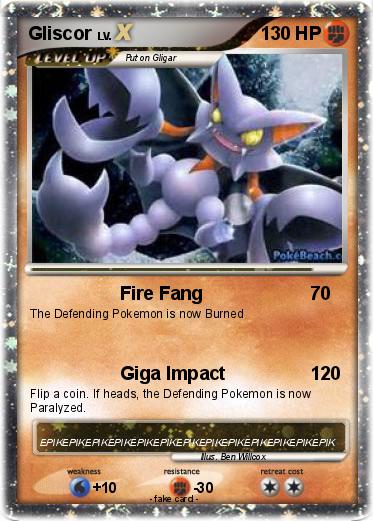 Pokemon Gliscor Card
