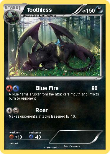 Toothless Blue Fire