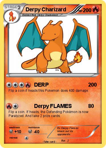 Pokémon Derpy Charizard 4 4 - DERP - My Pokemon Card