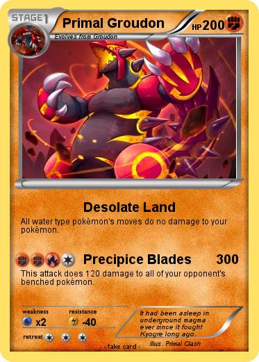 Pokemon Primal Groudon Card