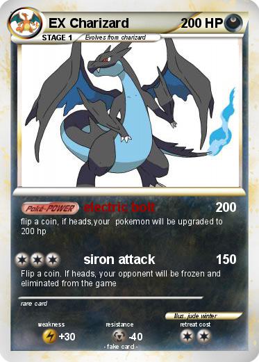 Pokémon EX Charizard 4 4 - electric bolt - My Pokemon Card
