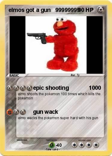 Gangsta Elmo With A Gun ELMO Gun Emoji | AI Emoji Generator