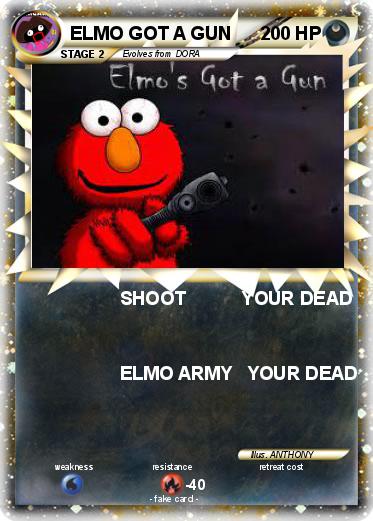 Elmo With A Gun