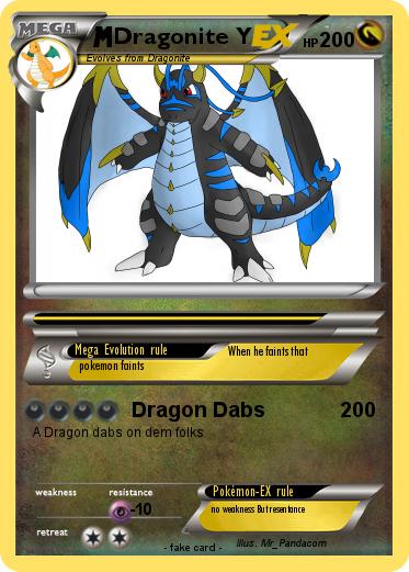Pokemon Dragonite Mega Evolution Card