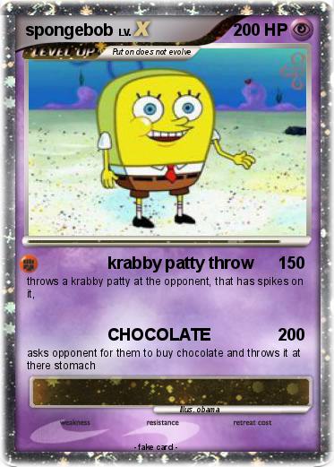 Spongebob Squarepants Pokemon Cards
