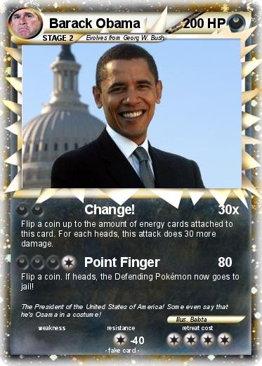 Barack Obama Yugioh Card