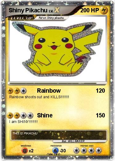 Shiny Pikachu Pokemon Card