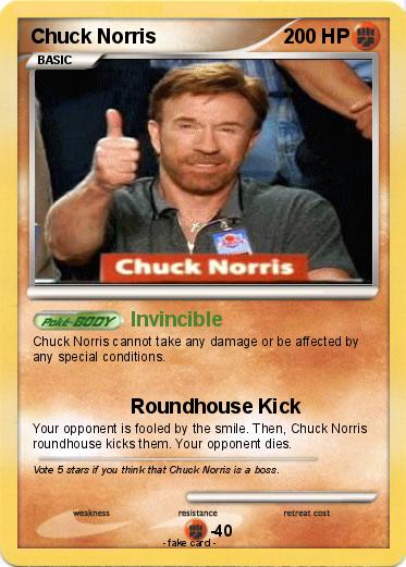 Chuck Norris Pokemon Card I CHOOSE CHUCK!