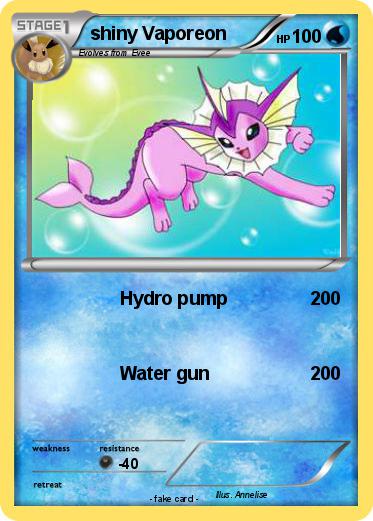Pokemon Shiny Vaporeon Card