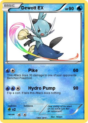 Pokemon Dewott Card