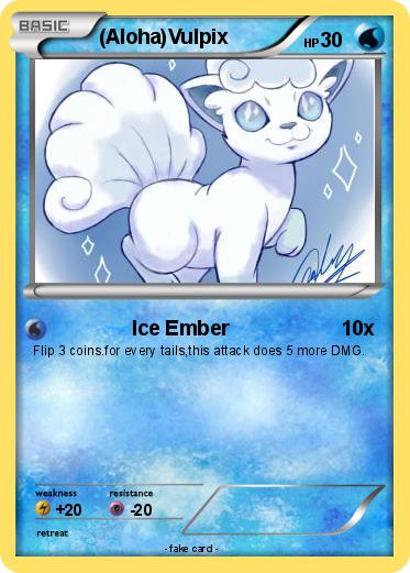Pokémon Aloha Vulpix - Ice Ember - My Pokemon Card