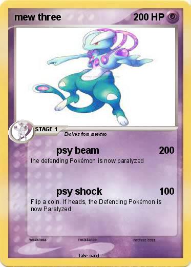 Pokémon mew three 136 136 - psy beam - My Pokemon Card