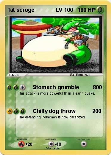 Pokémon fat scroge LV 100 100 - Stomach grumble 800 - My Pokemon Card