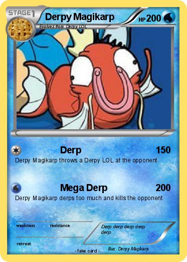 Pokémon Derpy Magikarp 1 1 - Derp - My Pokemon Card