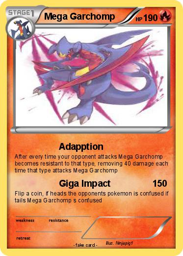 Pokémon Mega Garchomp 25 25 - Adapption - My Pokemon Card