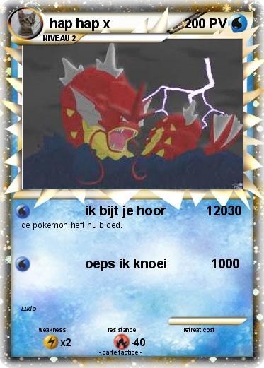 Pokémon hap hap x - ik bijt je hoor 12030 - Ma carte Pokémon