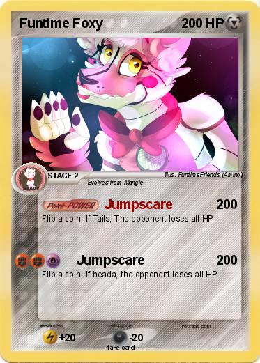 Pokémon Funtime Foxy 41 41 - Jumpscare - My Pokemon Card