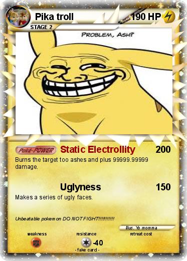 Pokémon Pika troll - Static Electrollity - My Pokemon Card