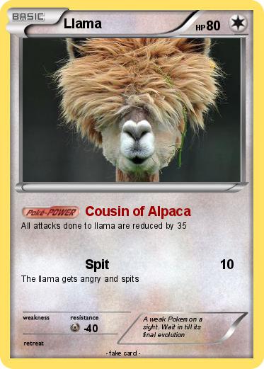 Pokémon Llama 198 198 - Cousin of Alpaca - My Pokemon Card