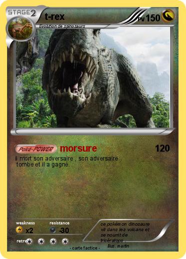Pokémon t rex 775 775 - morsure - Ma carte Pokémon