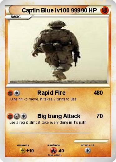 Pokémon Captin Blue lv100 999 999 - Rapid Fire 4 - My Pokemon Card