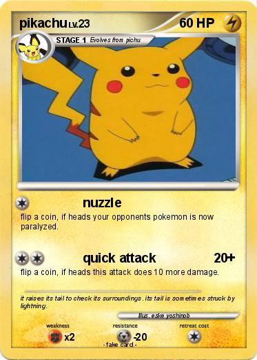 Pokémon pikachu 16728 16728 - nuzzle - My Pokemon Card