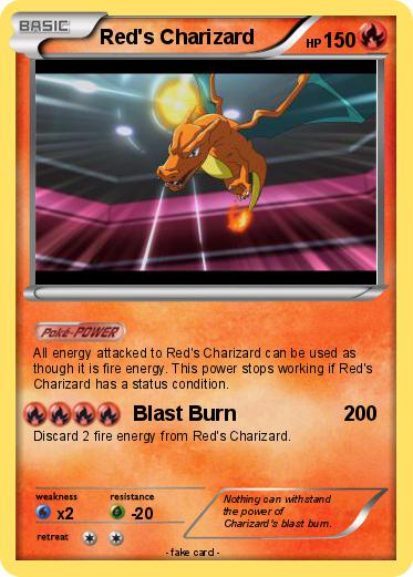Pokémon Red s Charizard 38 38 - Blast Burn - My Pokemon Card