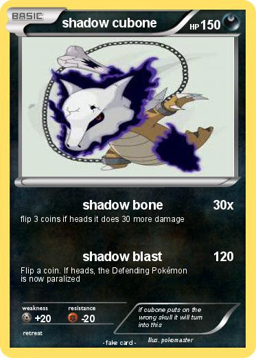 Pokémon shadow cubone - shadow bone - My Pokemon Card