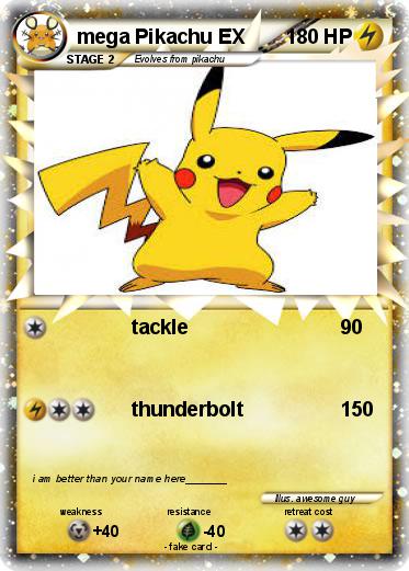 Pokémon mega Pikachu EX 34 34 - tackle - My Pokemon Card