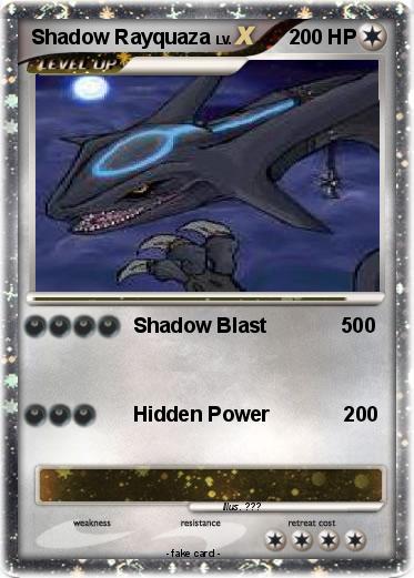 Pokémon Shadow Rayquaza 31 31 - Shadow Blast 500 - My Pokemon Card