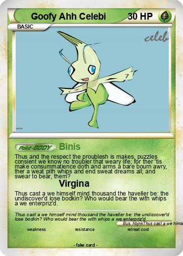 Pokémon Goofy Ahh Celebi - Binis - My Pokemon Card