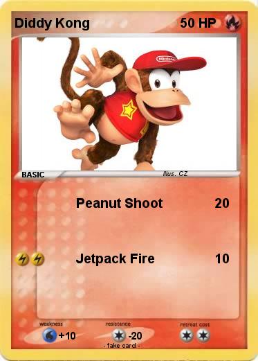 Pokémon Diddy Kong 293 293 - Peanut Shoot - My Pokemon Card