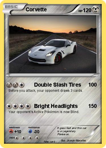 Pokémon Corvette 99 99 - Double Slash Tires - My Pokemon Card