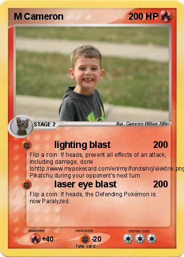 Pokémon M Cameron - lighting blast - My Pokemon Card