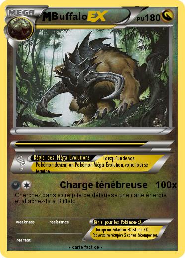Pokémon Buffalo 55 55 - Charge ténébreuse 100x - Ma carte Pokémon
