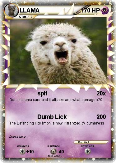 Pokémon LLAMA 302 302 - spit - My Pokemon Card