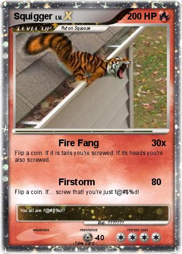 Pokémon Squigger - Fire Fang - My Pokemon Card