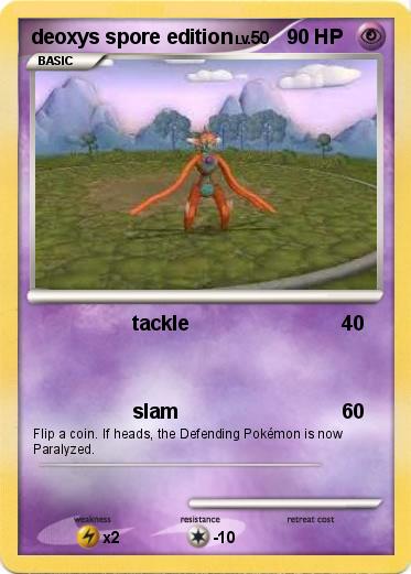Pokémon deoxys spore edition - tackle - My Pokemon Card