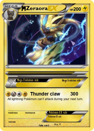 Pokémon Zeraora 259 259 - Thunder claw 300 - My Pokemon Card