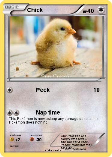 Pokémon Chick 124 124 - Peck - My Pokemon Card
