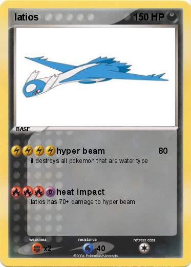 Pokémon latios 184 184 - hyper beam - My Pokemon Card