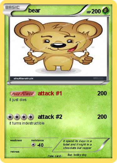 Pokémon bear 450 450 - attack #1 - My Pokemon Card