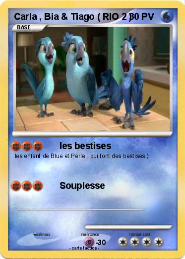 Pokémon Carla Bia Tiago RIO 2 2 - les bestises - Ma carte Pokémon