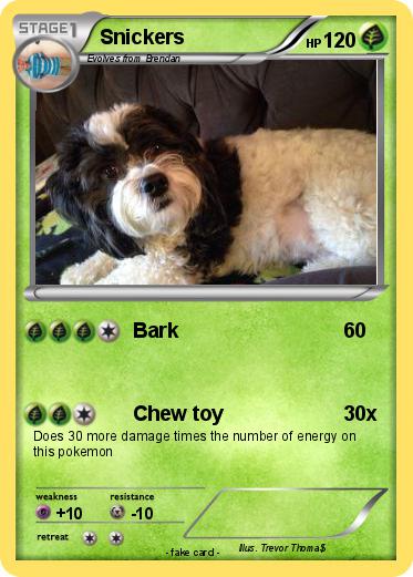 Pokémon Snickers 45 45 - Bark - My Pokemon Card