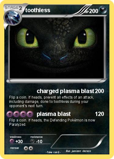 Pokémon toothless 727 727 - charged plasma blast - My Pokemon Card