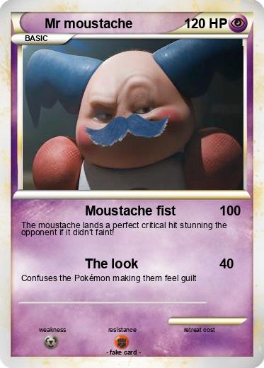Pokémon Mr moustache 13 13 - Moustache fist - My Pokemon Card