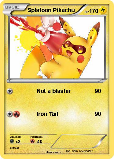 Pokémon Splatoon Pikachu - Not a blaster - My Pokemon Card
