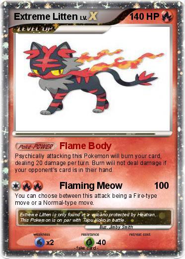 Pokémon Extreme Litten - Flame Body - My Pokemon Card