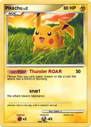 Pokémon Pikachu 23473 23473 - Thunder ROAR - My Pokemon Card
